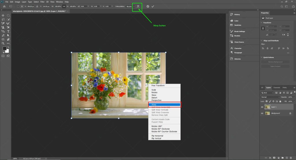 How To Wrap an Image in Photoshop - Cut Out Image