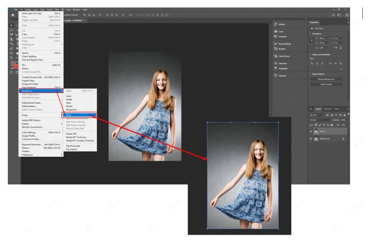 How To Wrap an Image in Photoshop - Cut Out Image