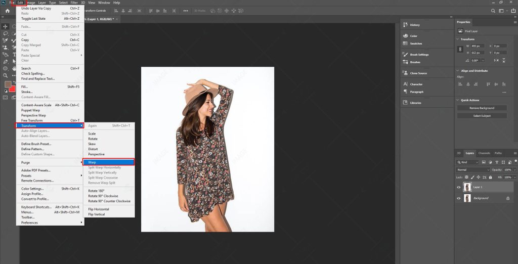 How To Wrap an Image in Photoshop - Cut Out Image